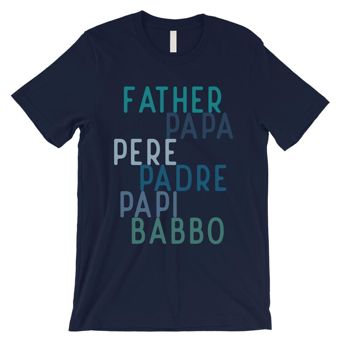 Dad Different Languages Mens Navy Blessed Kind Father's Day Shirt ...