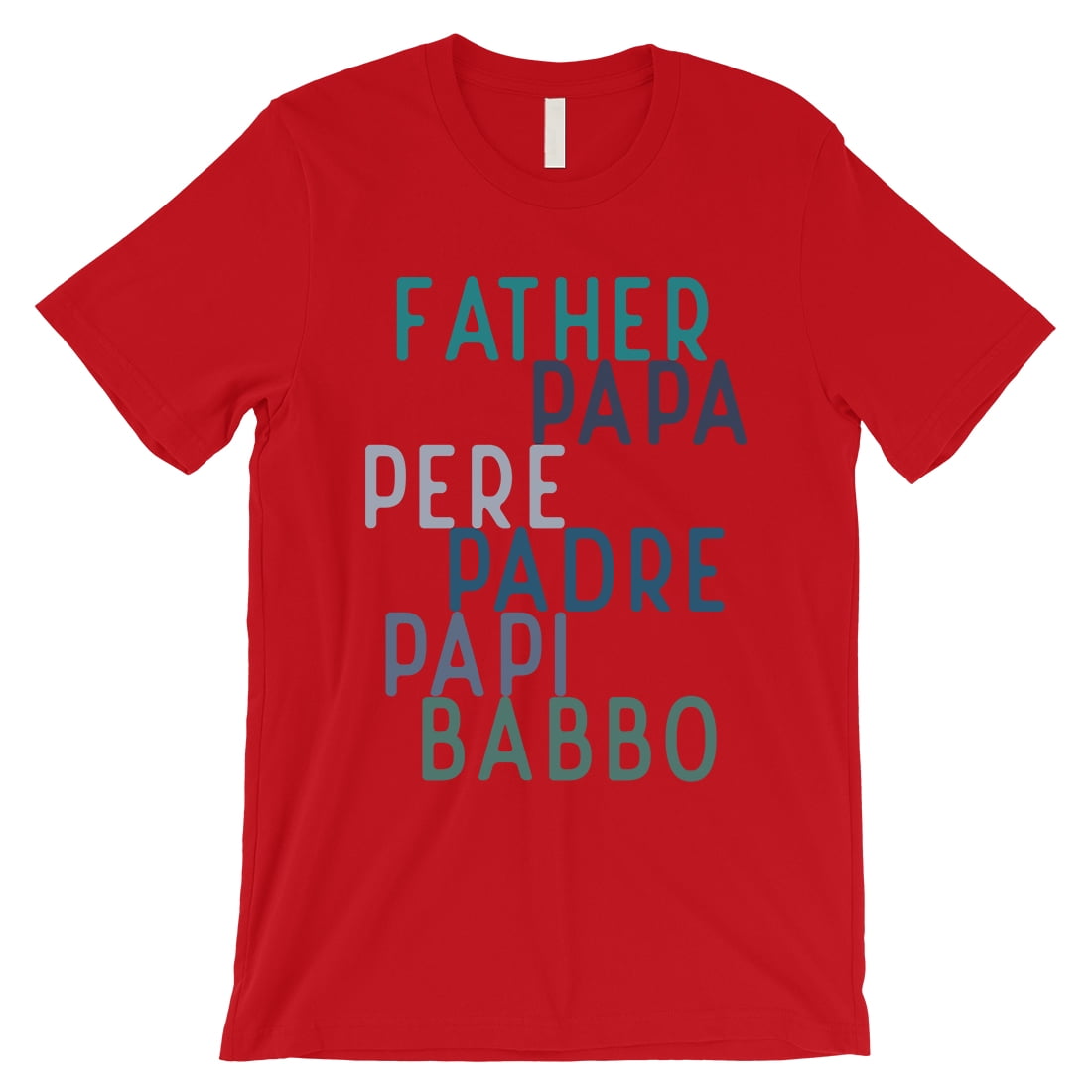 Dad Different Languages Mens Red Positive Dependable Special Shirt ...