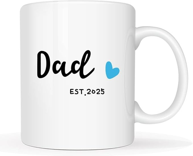 Dad Est 2025 Coffee Mug – New Dad Father's Day Gift, First Time Dad Cup ...