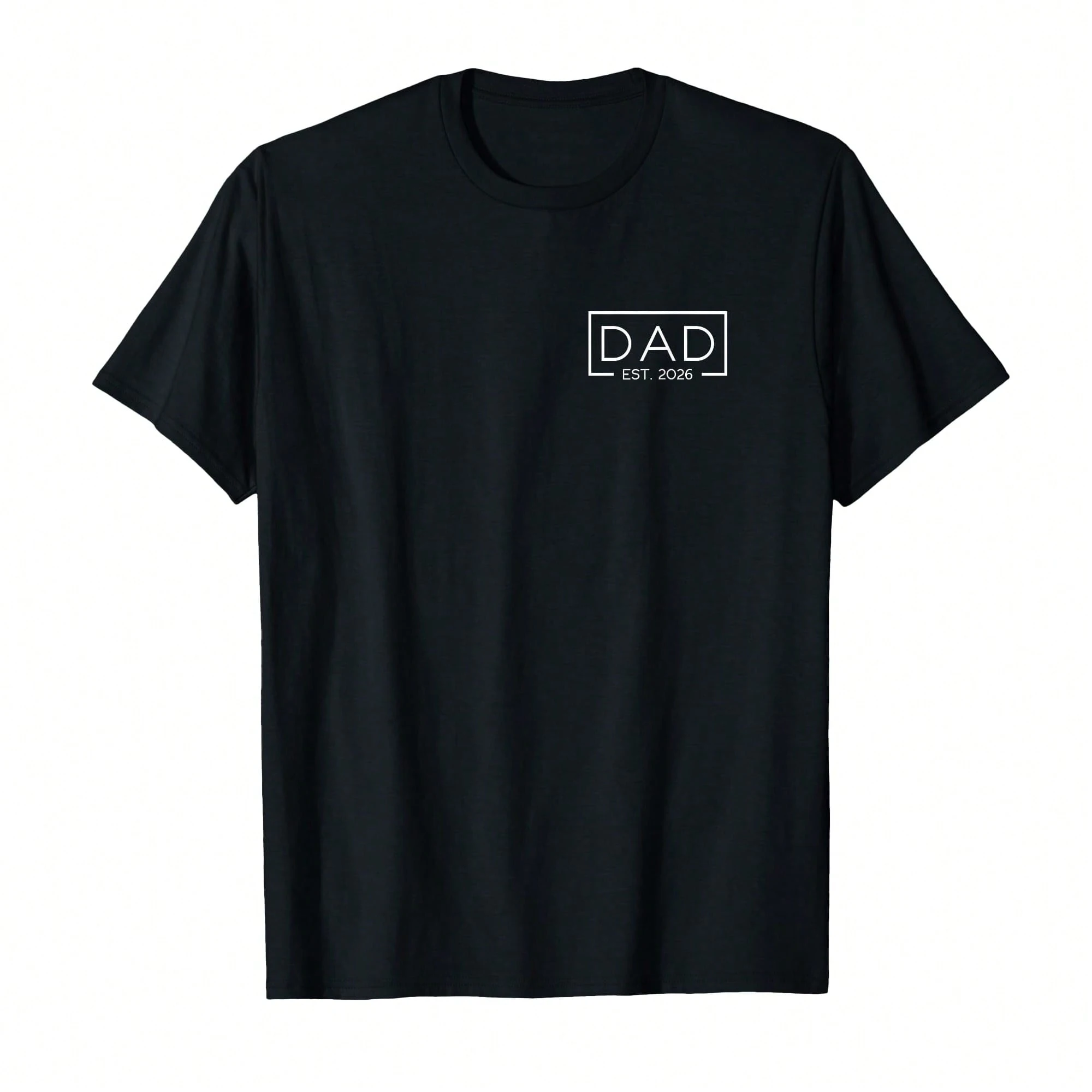 Dad Est 2026 Men's Graphic T-Shirt Comfortable Short Sleeve Cotton ...