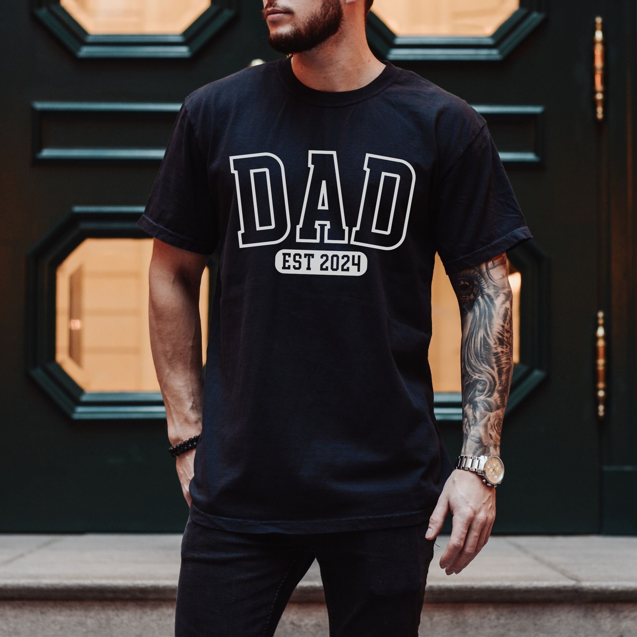 Dad Est Shirt, New Dad T Shirt, Dad To Be, Father'S Day, Husband, Cool ...