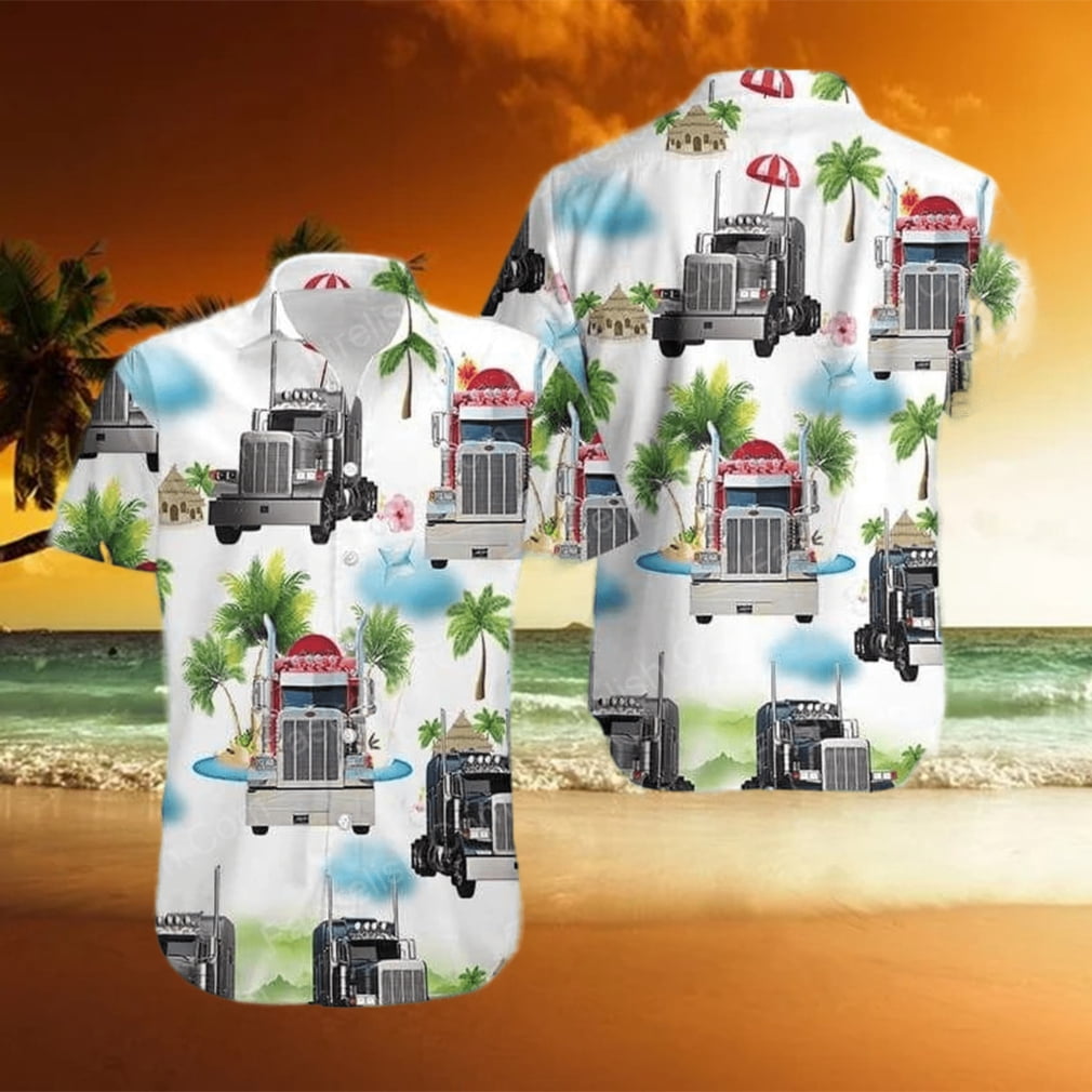 Dad Fathers Day Simple Truck White Hawaiian Shirt - Walmart.com