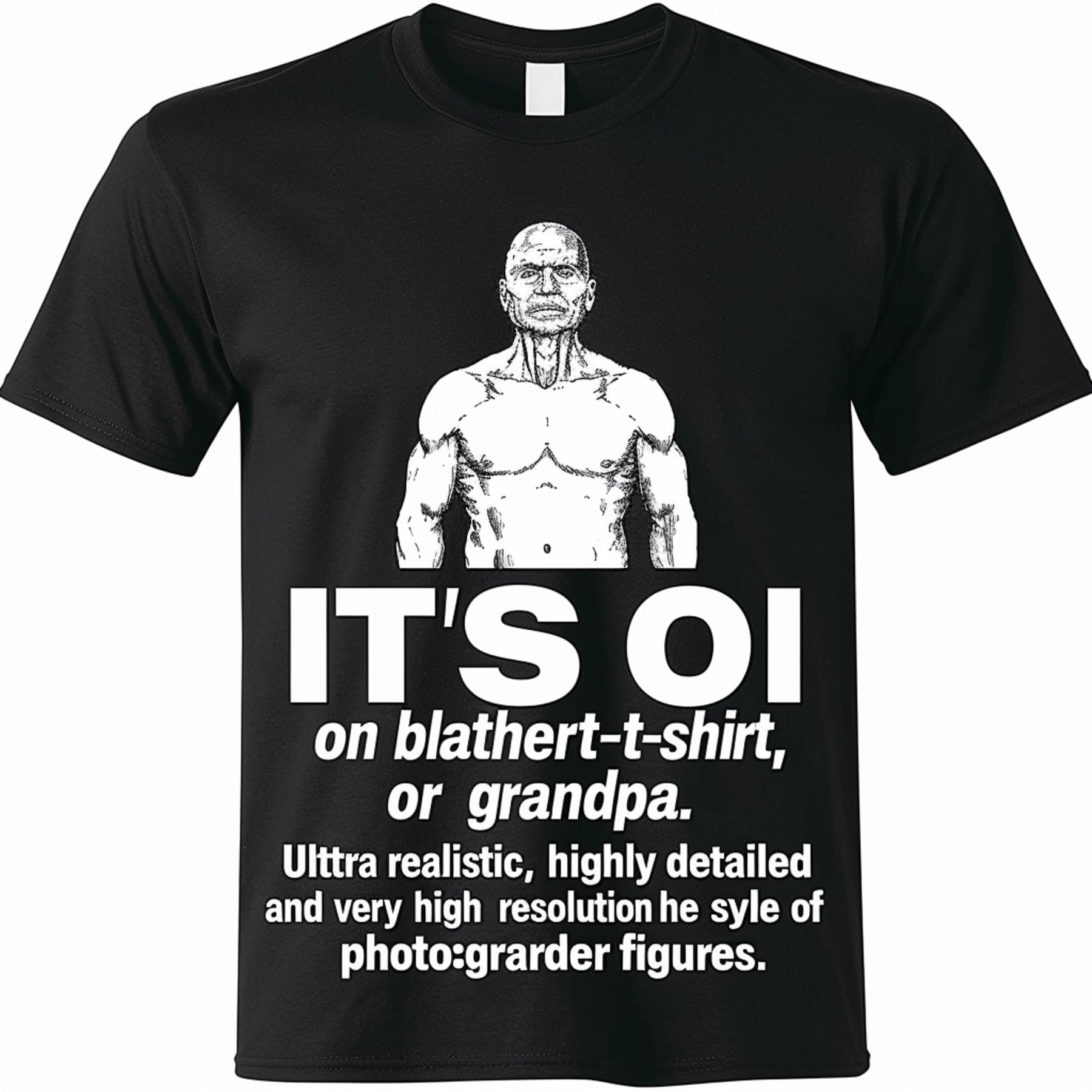 Dad Figure Masterpiece Black TShirt Celebrate Father's Day with Ultra ...