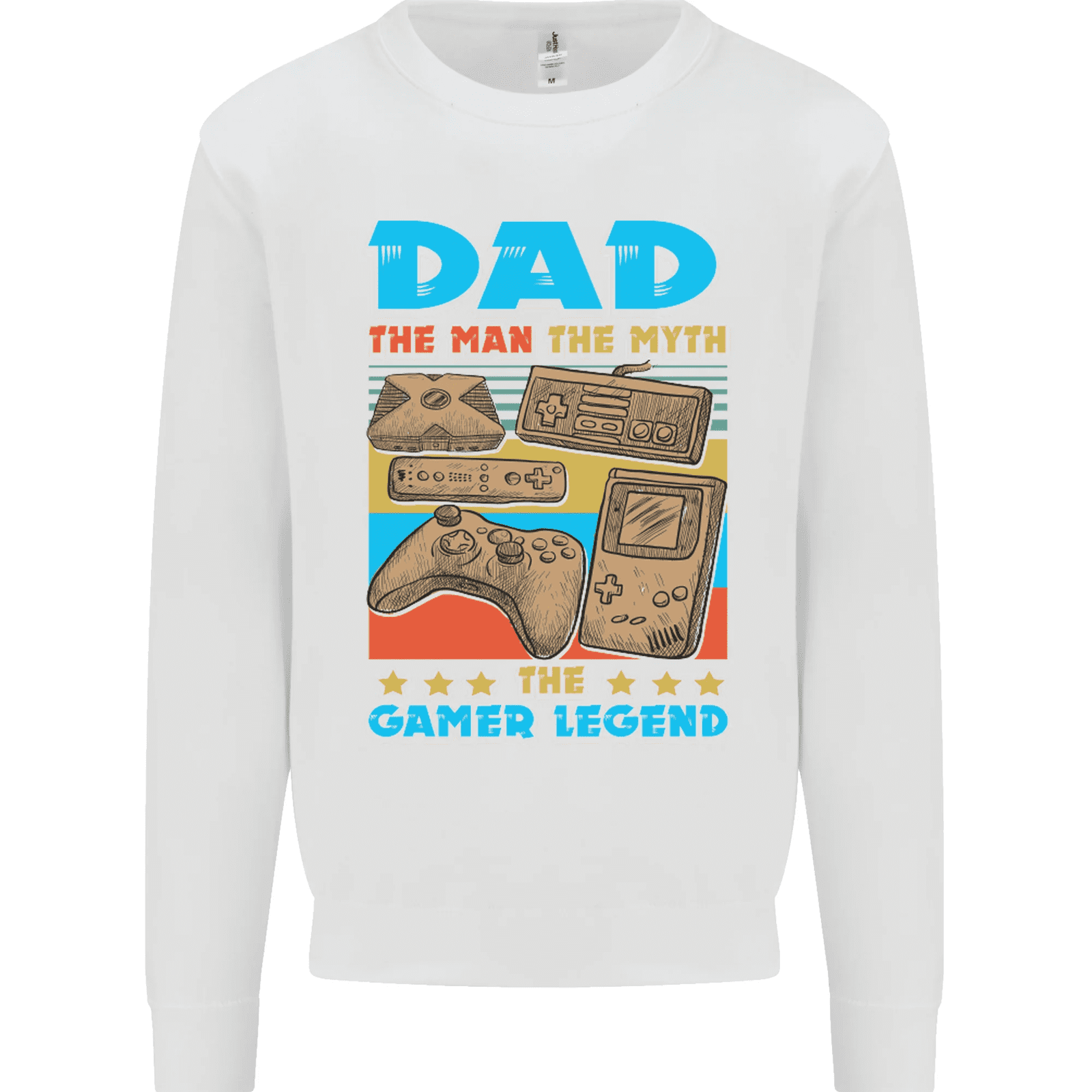 Dad Gamer Legend Fathers Day Gaming Funny Mens Sweatshirt Jumper ...