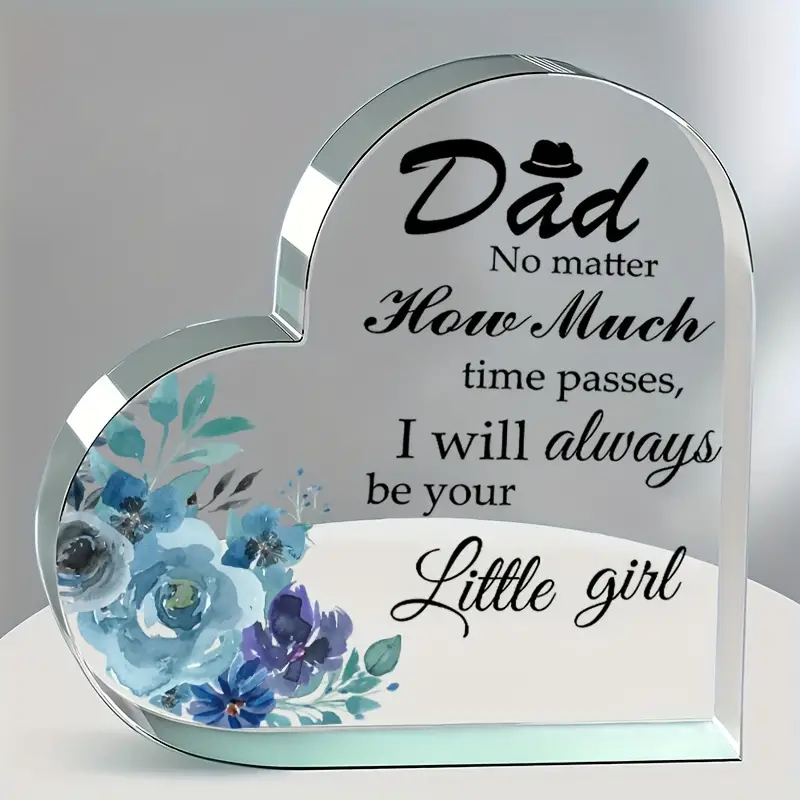 Dad Gift Acrylic Heart Dads Acrylic Puzzle Plaque Gifts Grateful ...