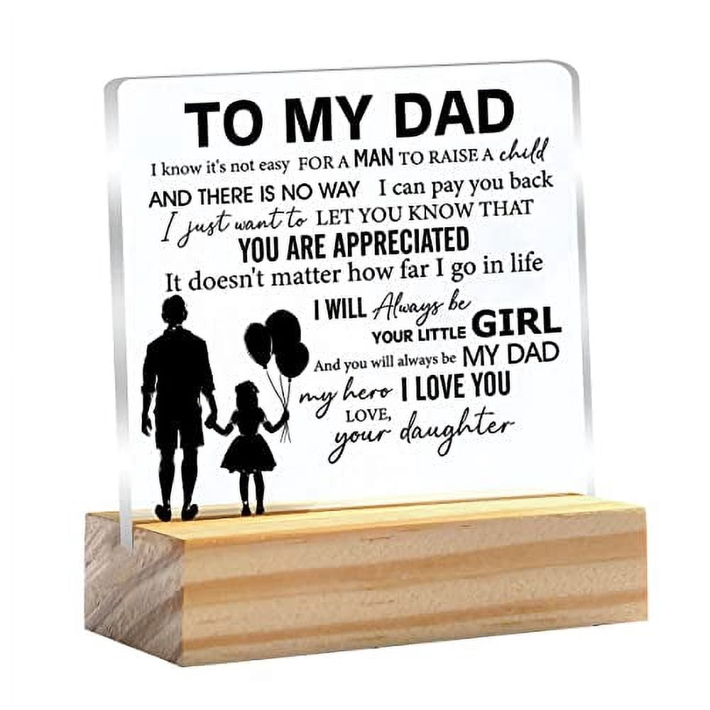 Dad Gift for Birthday Father’s Day to My Dad I Love You Clear Desk ...