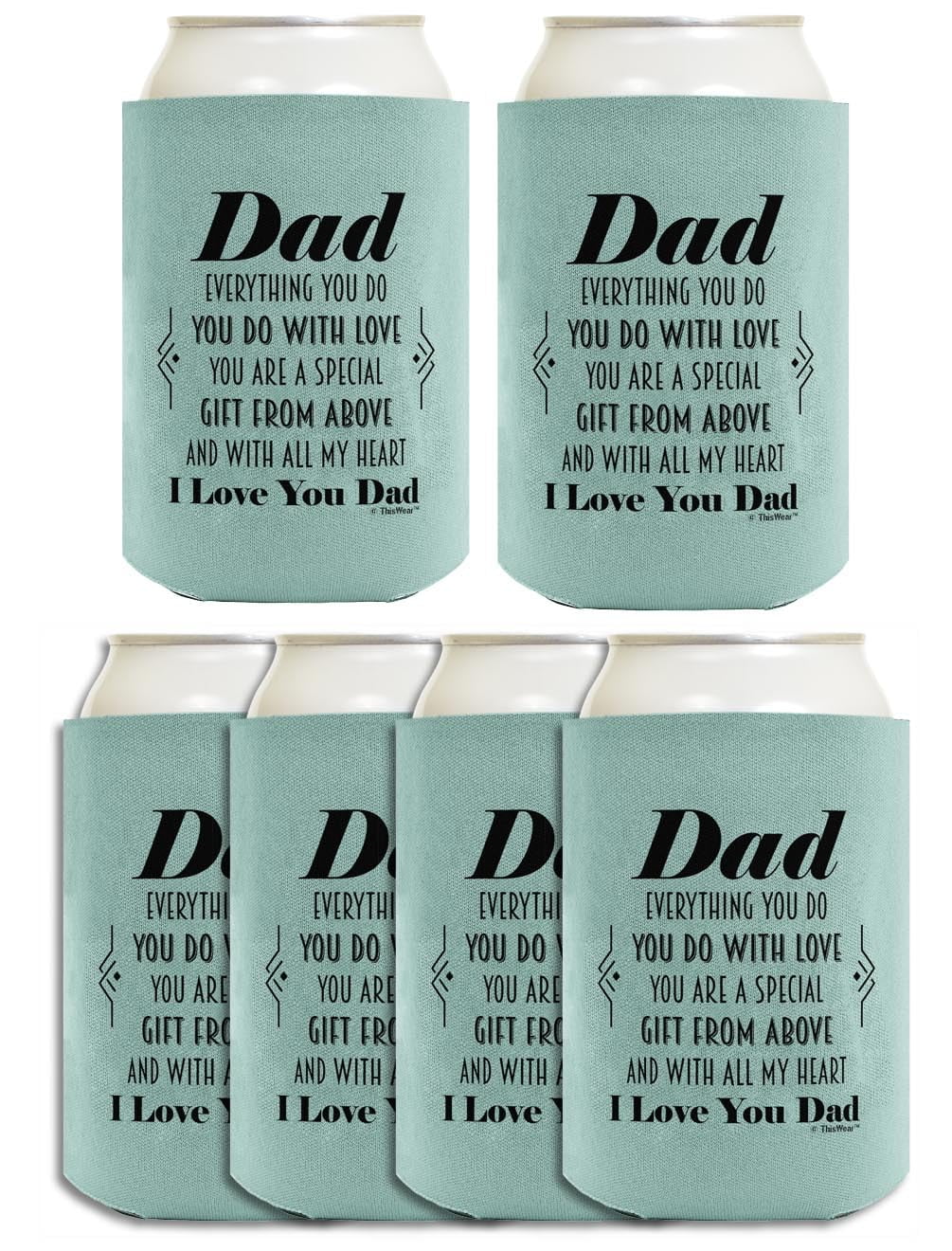 Dad Gifts From Daughter Dad You Are A Gift From Above Poem 6-Pack Can Drink Sleeves - Walmart.com