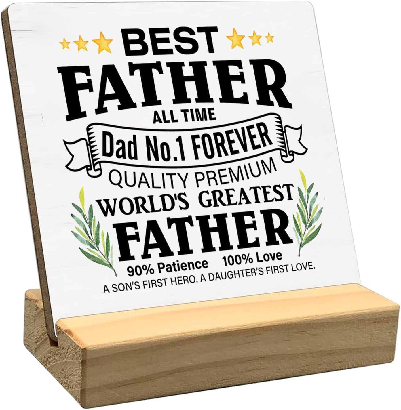 Dad Gifts From Son Daughter to Father,Best Father All Time Desk Shelf ...
