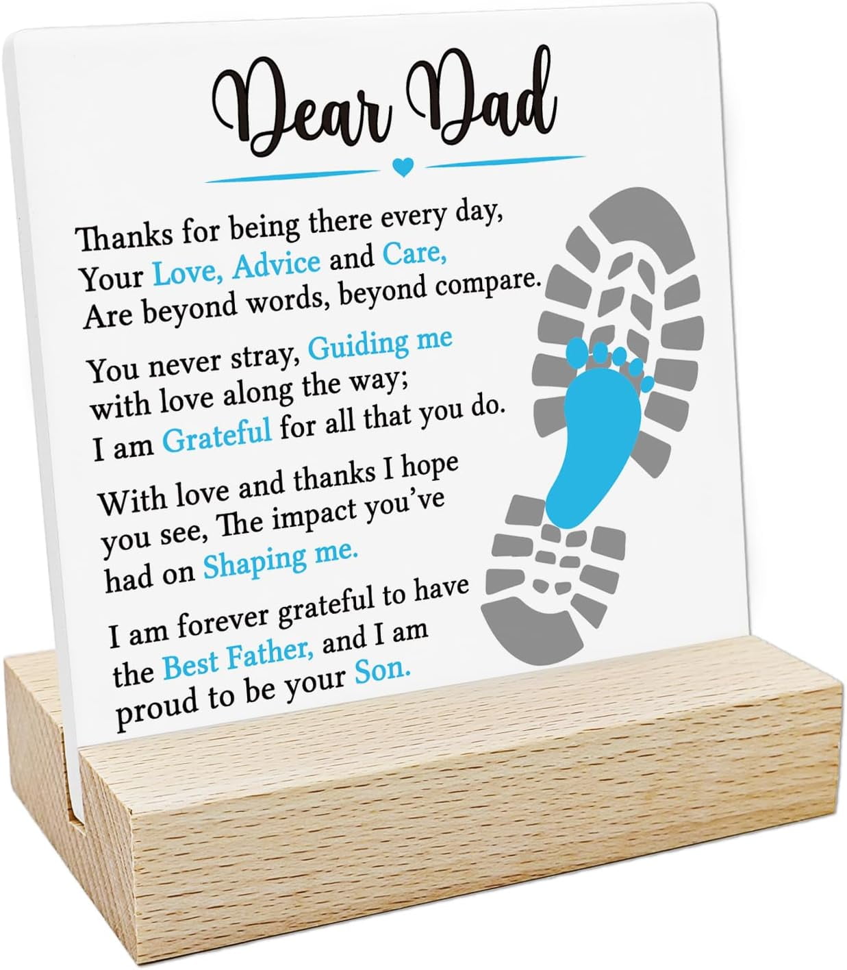 Dad Gifts From Son Dear Dad Ceramic Decorative Sign Keepsake Father ...