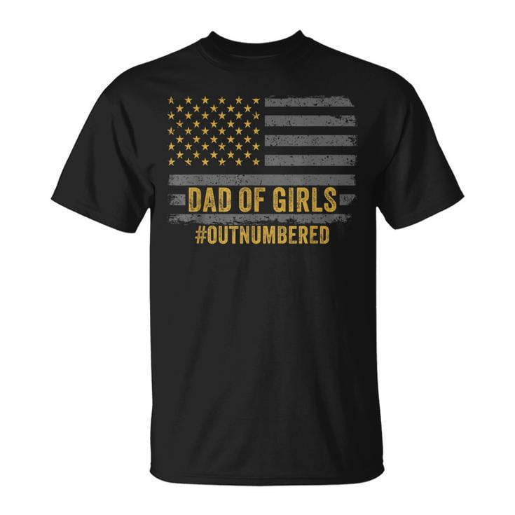 Dad Of Girls Outnumbered Father's Day 2024 T-Shirt, Proud Dad Of ...