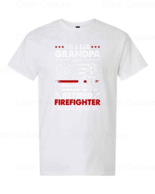 Dad Grandpa Retired Firefighter First Responder Appreciation Graphic ...