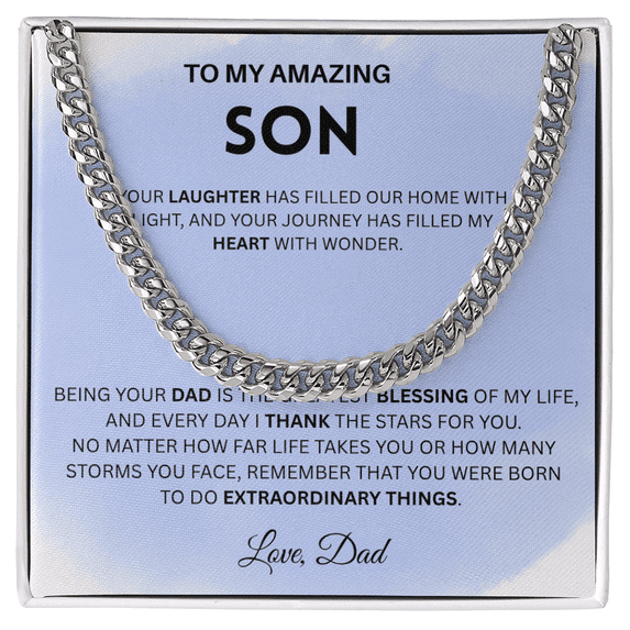 Being Your Dad Is The Greatest Blessing Of My Life For Son Necklace A ...
