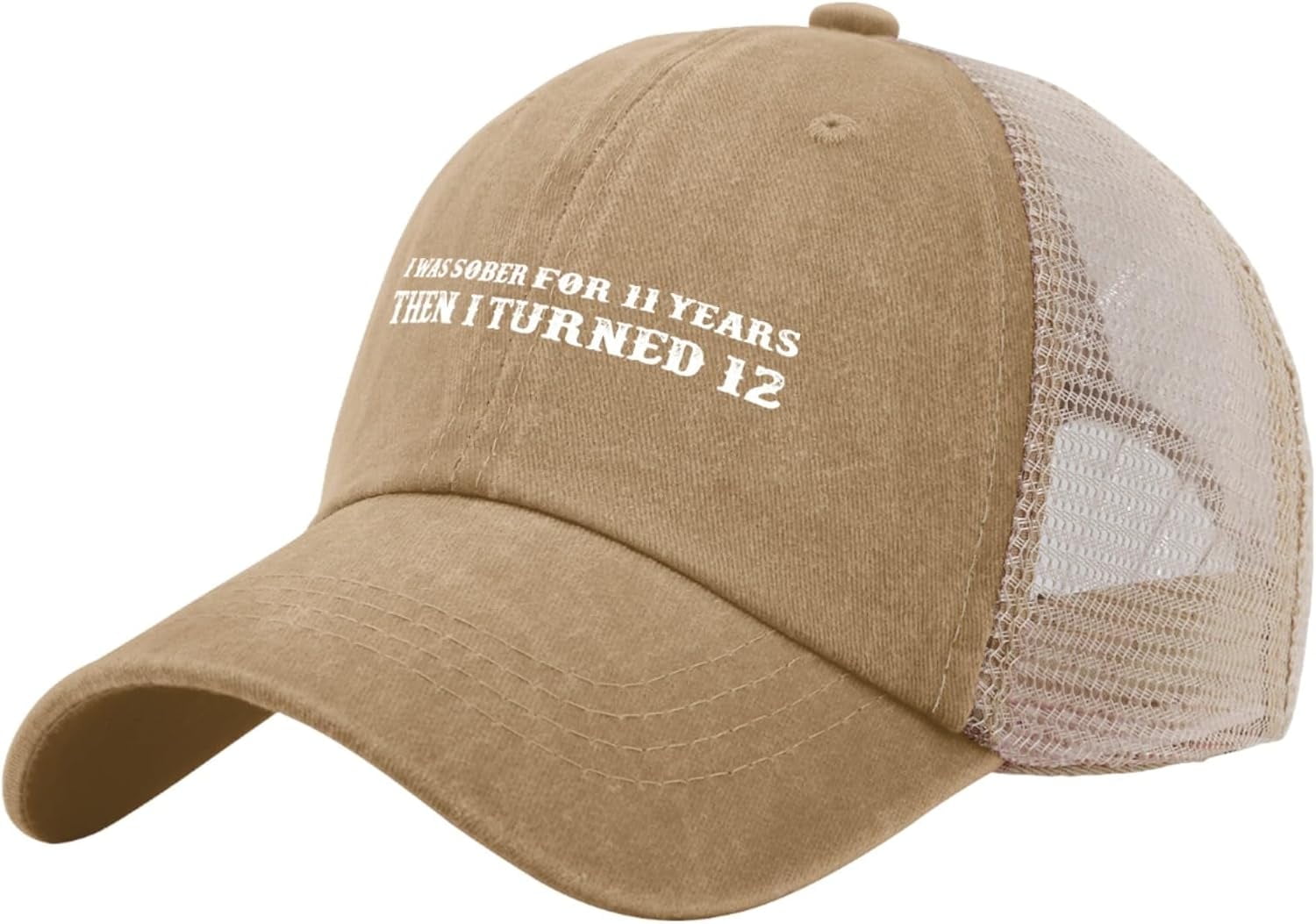 Dad Hat I was Sober for 11 Years Then I Turned 12 Hat Trucker Hat Women ...