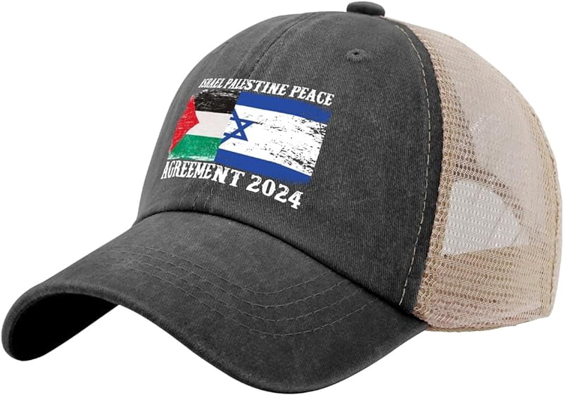 Dad Hat Israel Palestine Peace Agreement 2024 Trucker Hat Women Vintage ...