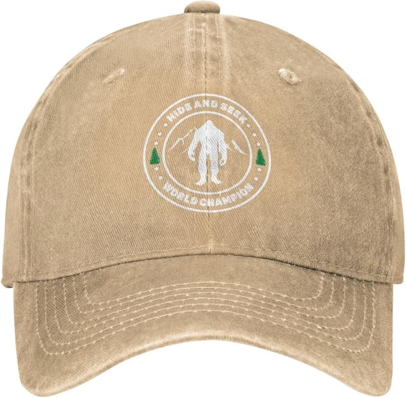 Dad Hats Sasquatch Bigfoot Baseball Cap for Men & Women Washed Denim ...