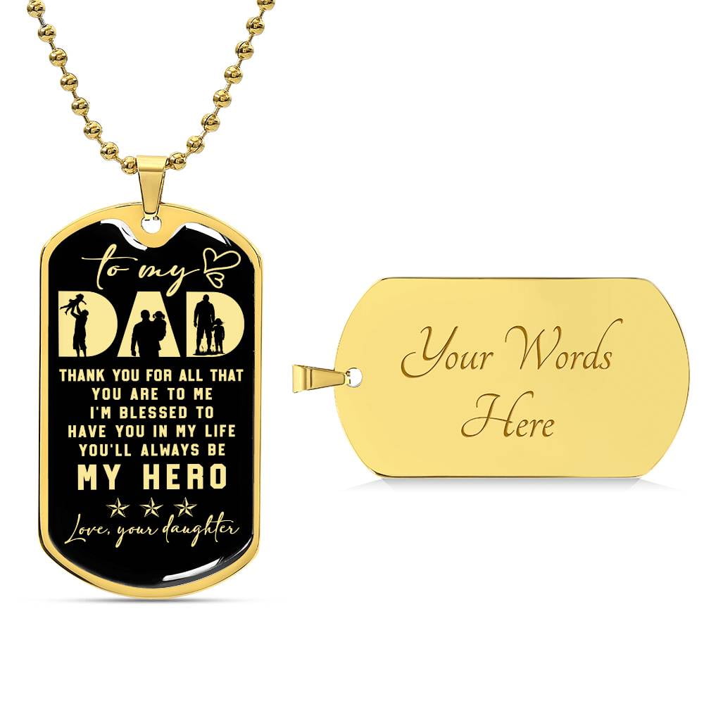 My Dad, My Hero, My Angel Memorial Necklace. Lost Daddy, Lost Father ...