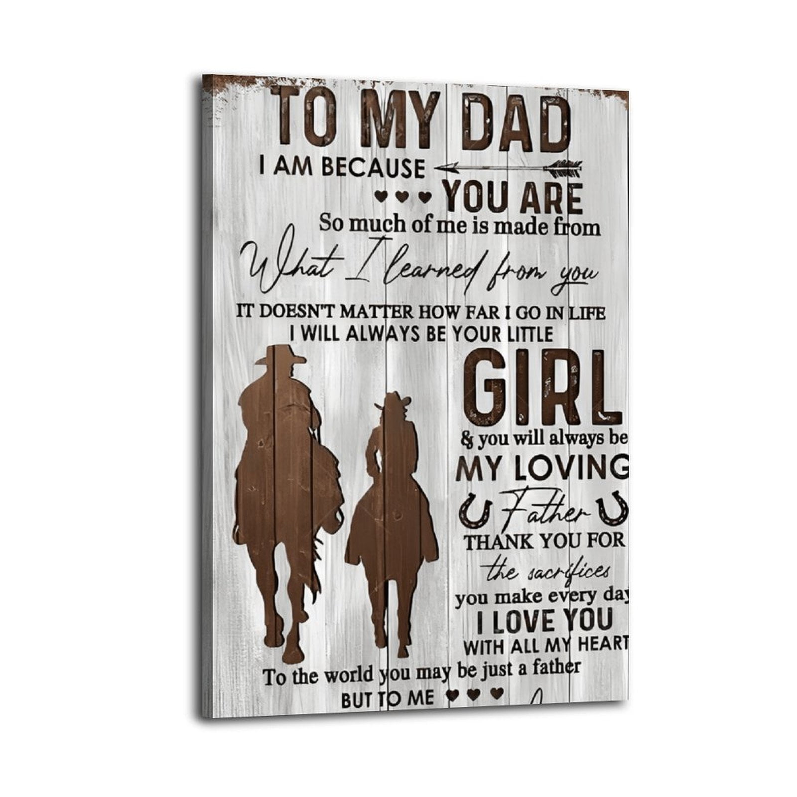 Dad Inspirational Quote Poster Great Wall Art for Home Decor, Made in ...