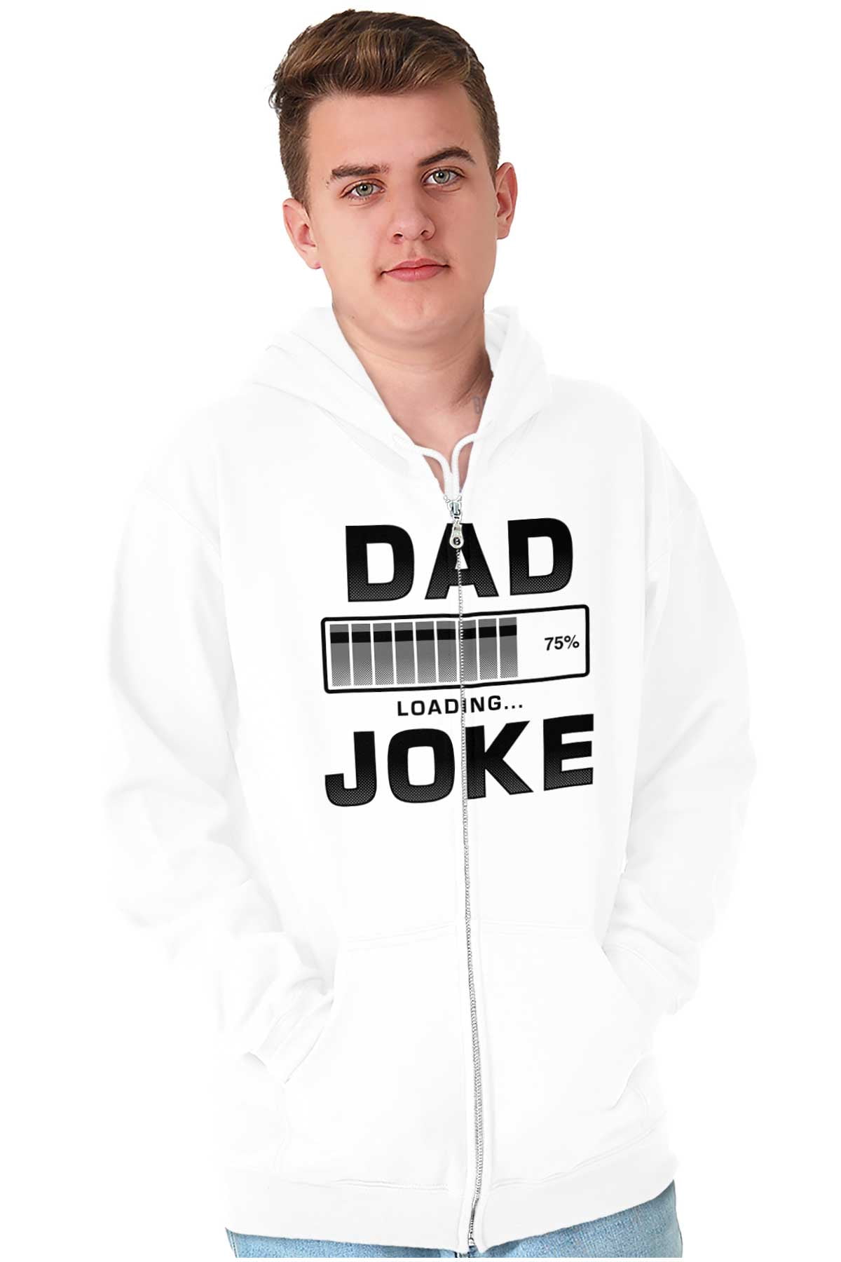 Dad Joke Loading Corny Father Humor Men Big & Tall Zip Hoodie Brisco ...