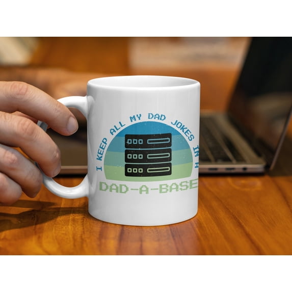 Dad Joke Mug, Funny Computer Geek Coffee Cup, Tech Dad Humor Gift for ...
