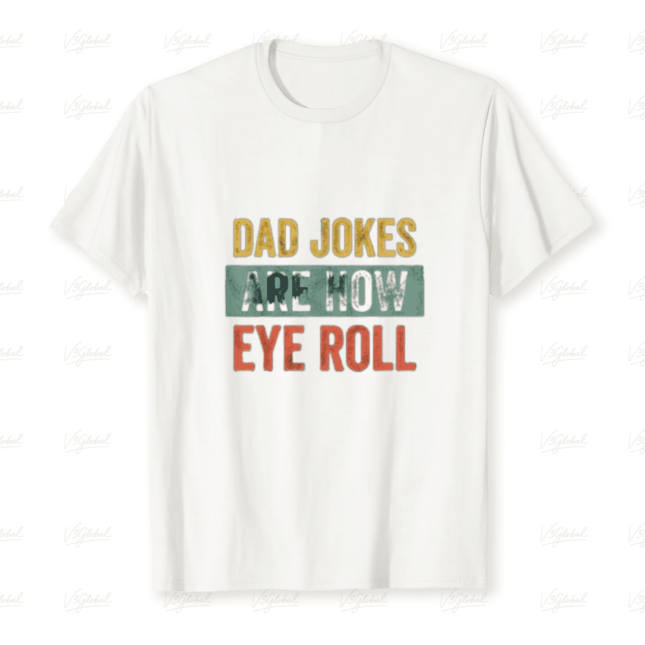 Dad Jokes How Eye Roll Funny Fathers Day Pun Graphic Humor Sarcastic Unisex T-shirt up to size ...