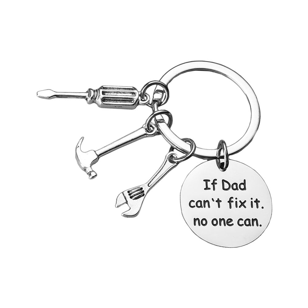 Dad Key Chain Stainless Steel Key Ring Gift Father’s Day Gift Fashion ...