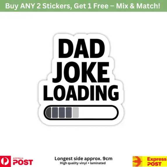 Dad Loading Sticker Phone Decal Water Bottle Stickers Car Decals ...