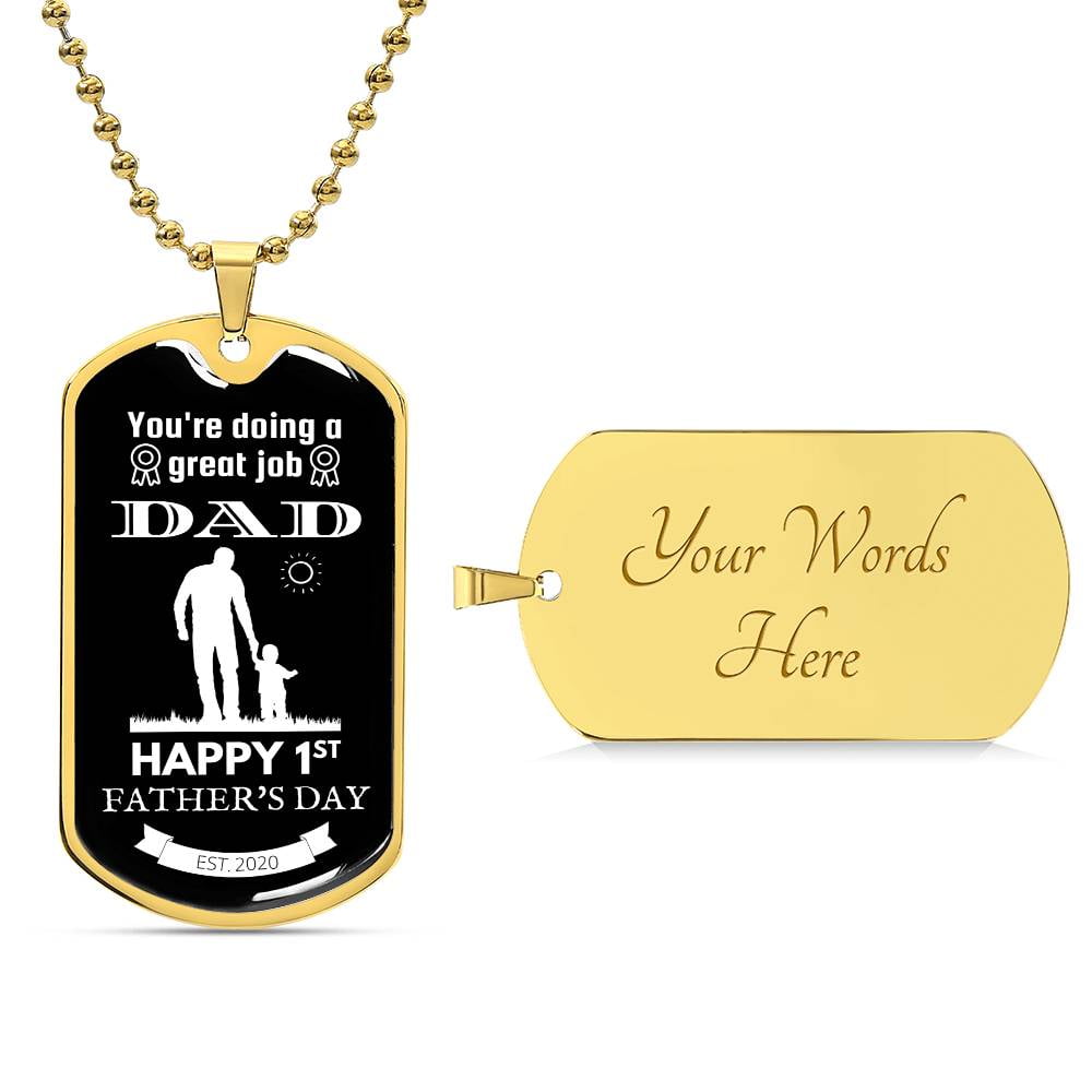 To My Dad, Love Your Son, Premium Dog Tag Necklace Dog Tag Necklace ...