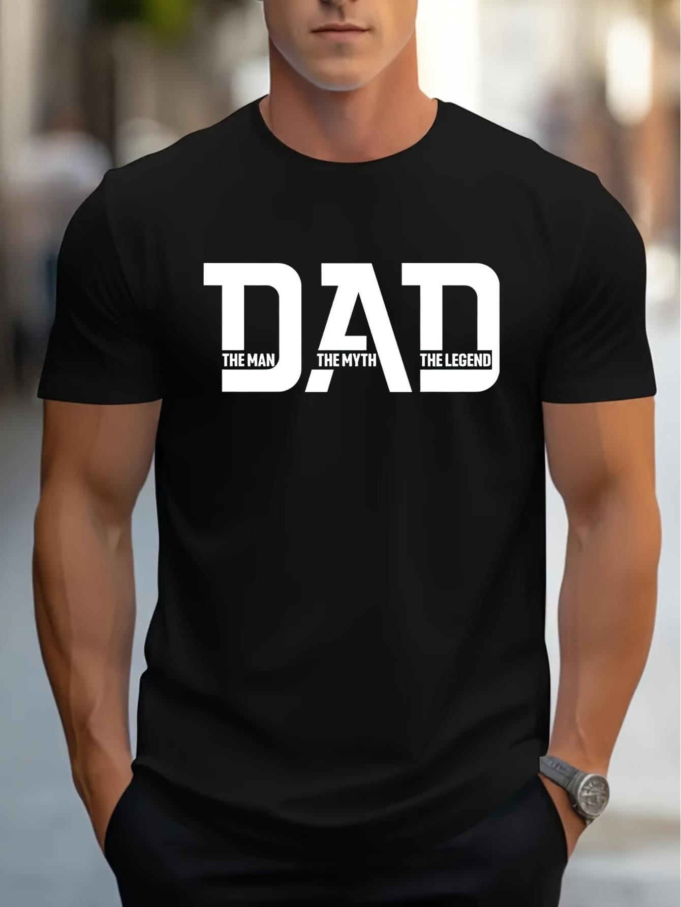 Dad: The for Man, The Myth, The Legend" Men's Casual T-Shirt - Short Sleeve, Crew Neck ...