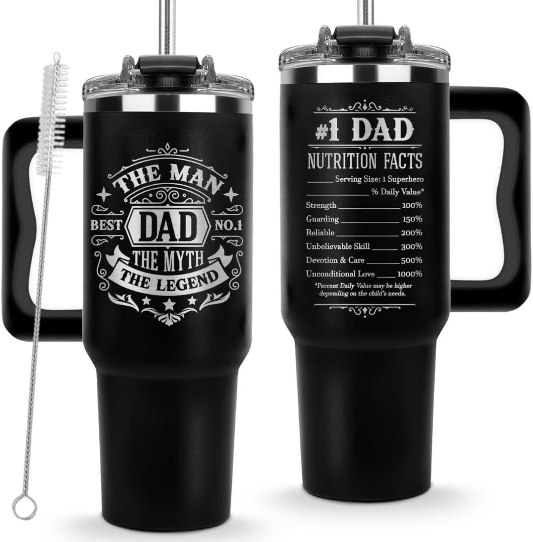 Dad The Man The Myth The Legend Tumbler 40Oz - Birthday Gifts for Dads ...