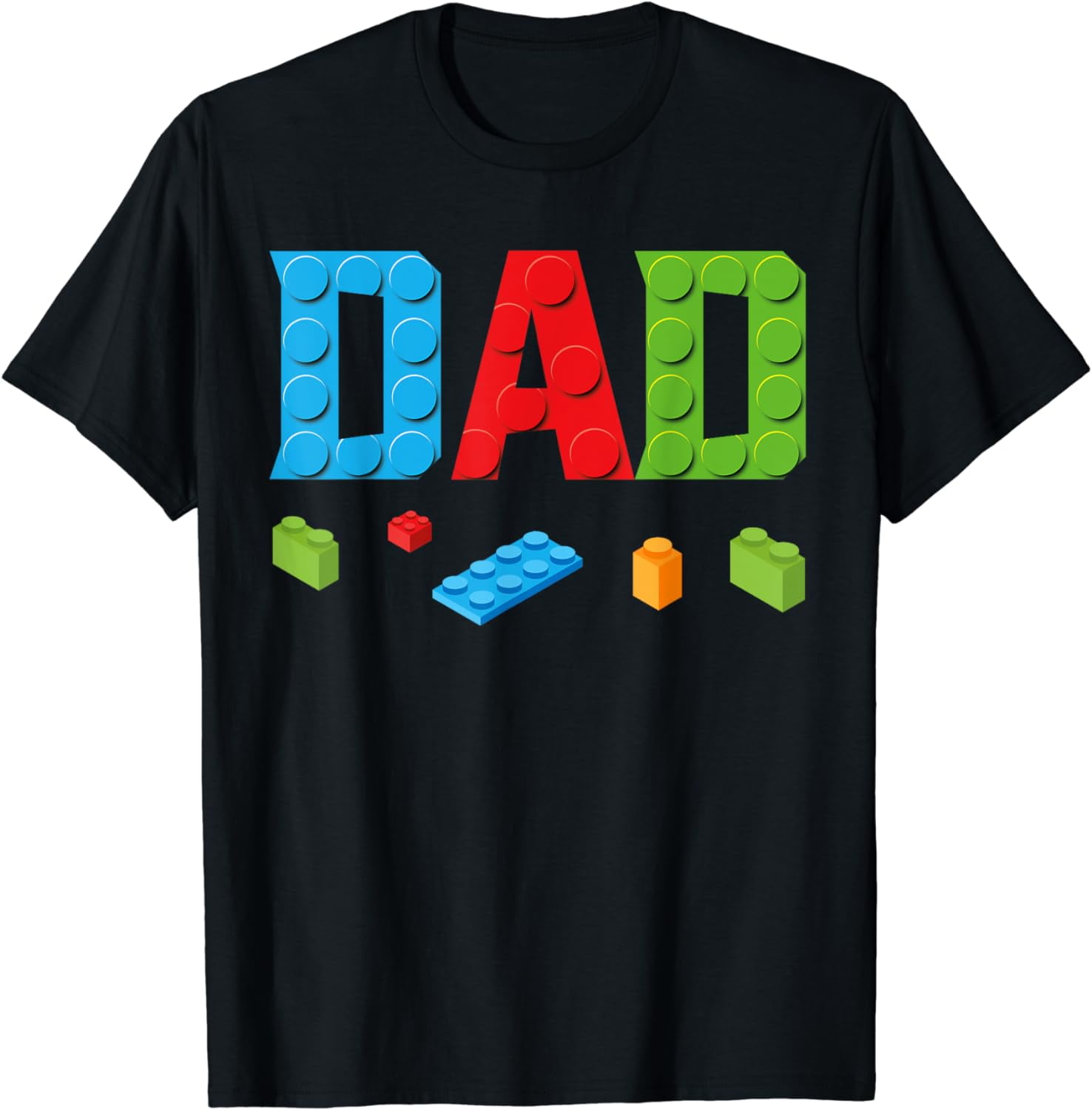 Dad Master Builder Building Bricks Blocks Family Set Parents T-Shirt ...