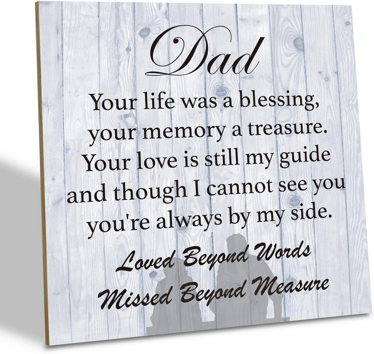 Dad Memorial Box Sign Wood Plaque Table Art Sign 5x5 Inch Dad Loss ...