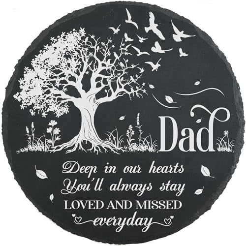 Dad Memorial Slate Stone Father Memorial Plaque Memorial Gifts for Loss ...