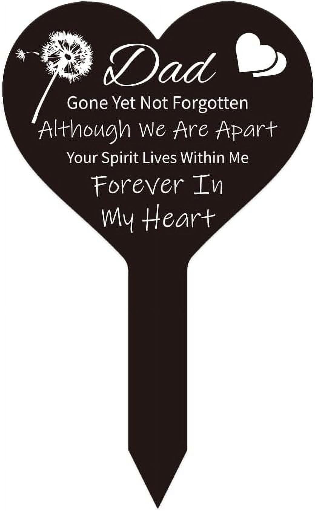 Dad Memorial Stakes Plaque Grave Cemetery Decorations Heart Remembrance ...