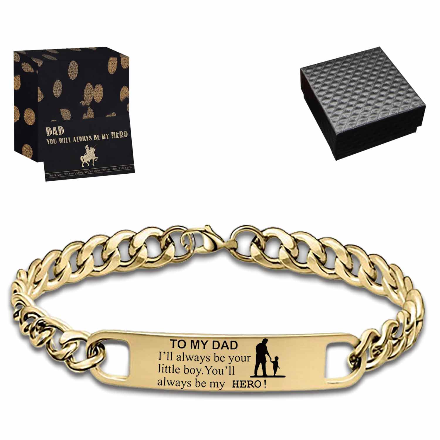 Dad Metal Bracelets Father's Day Gifts from Son Daughter Engraved ...