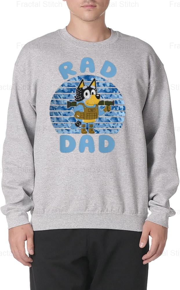 Dad Military Rad Dad Bluey My Dad Is Awesome Fathers Day Sweatshirt ...