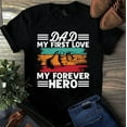 Dad My First Love My Forever Hero Father Dad Fan Royal Blue/ Black ...