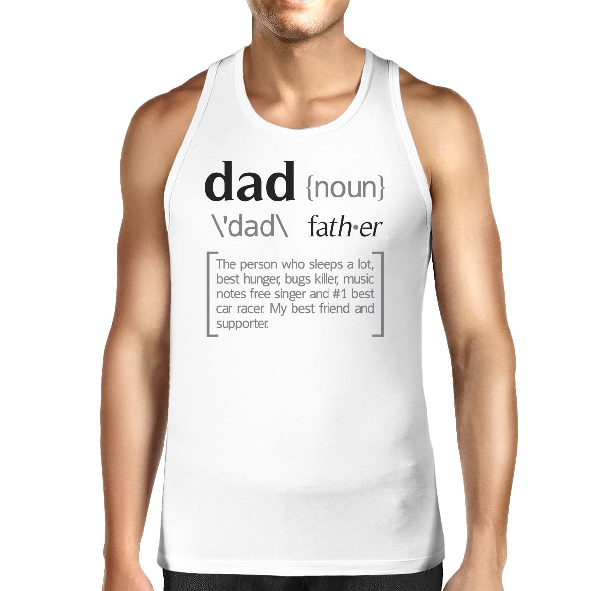 Dad Noun Mens White Graphic Tanks Unique Dad Gifts For Fathers Day ...