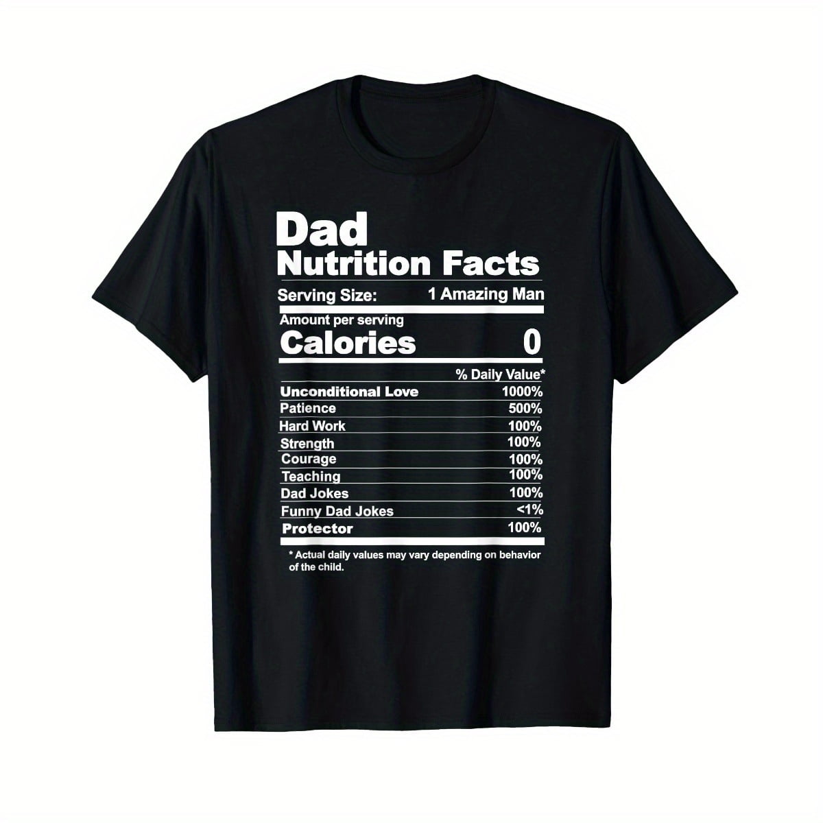 Dad Nutrition Facts T-Shirt - Walmart.com