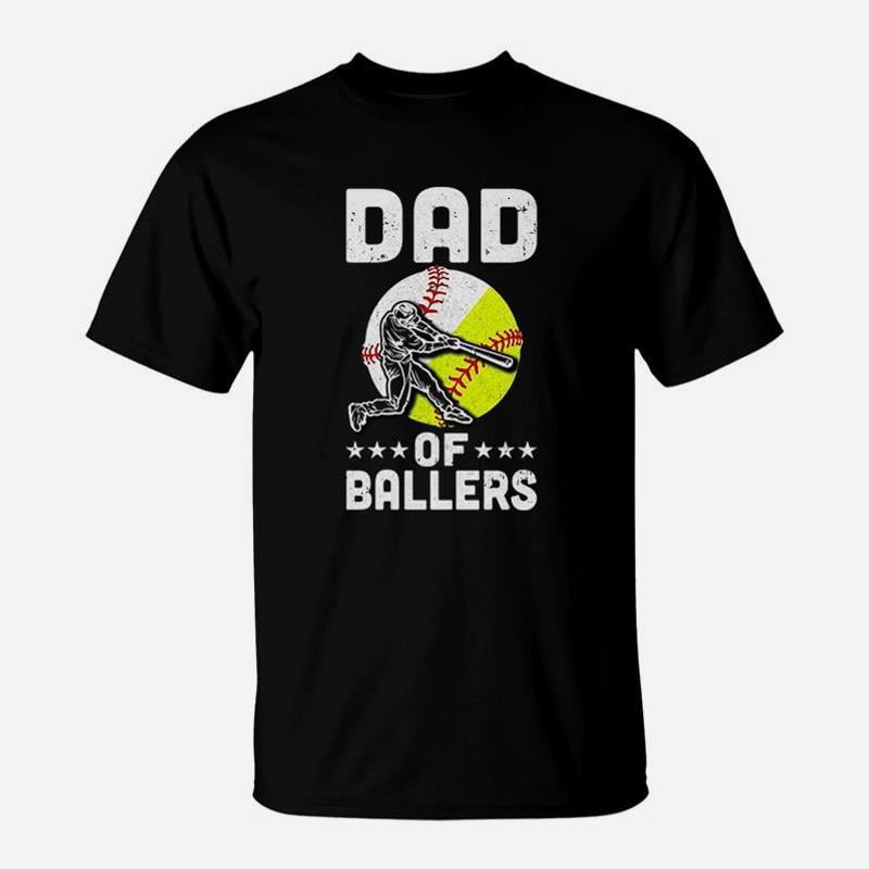 Dad Of Ballers Funny Dad Baseball Softball Fathers Day TShirt - Walmart.com