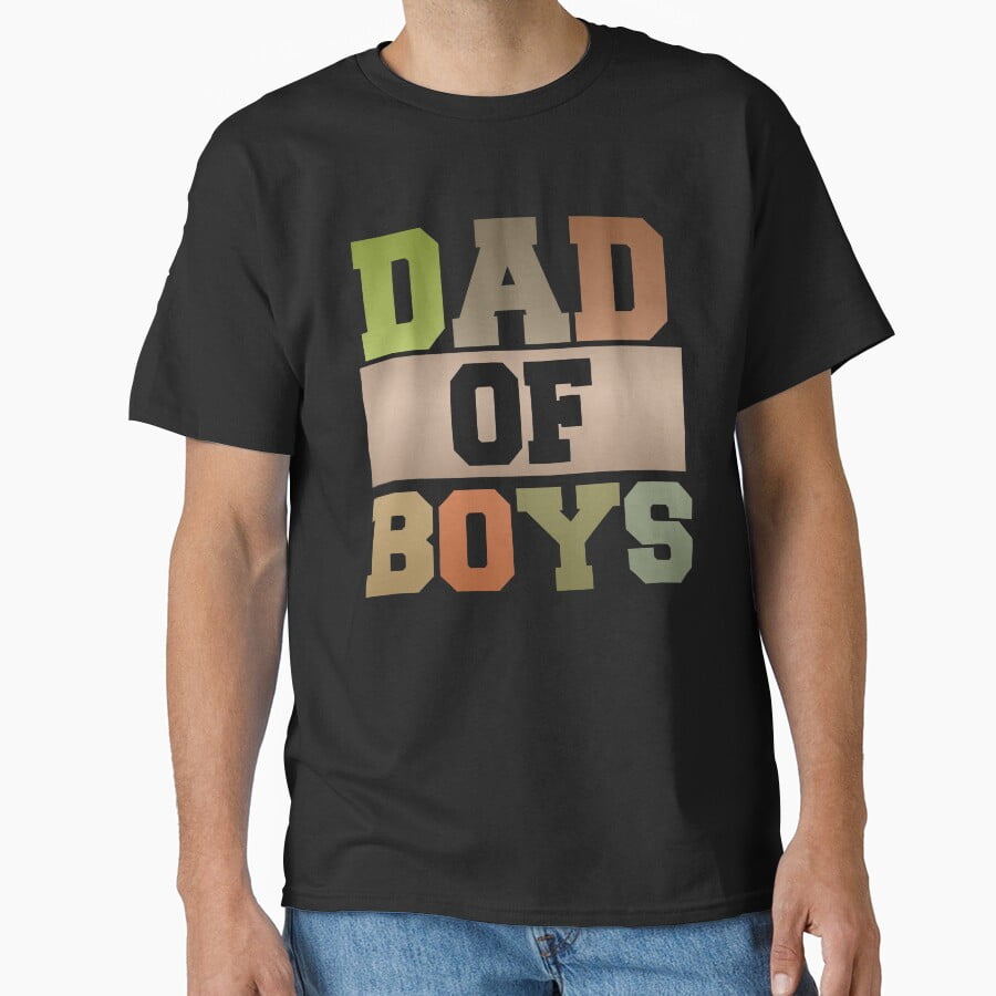 Dad Of Boys Funny Outnumbered Father Fathers Day Quote Graphic Gift ...