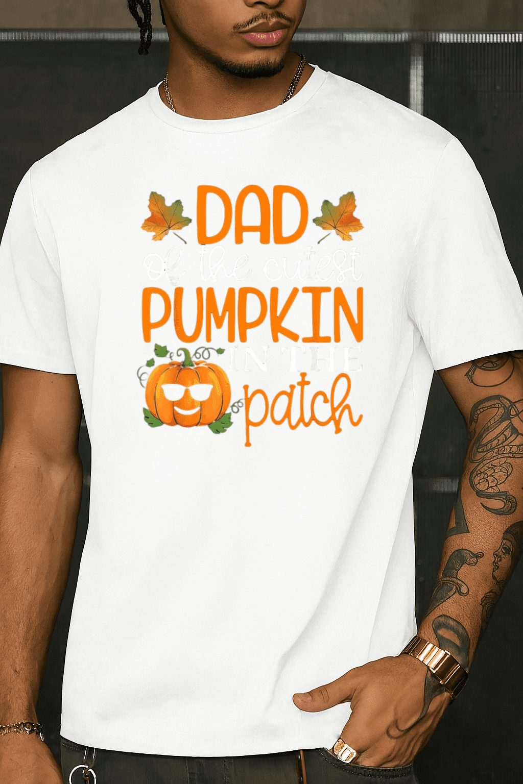 Dad Of The Cutest Pumpkin In The Patch Halloween Family Unisex T-Shirt ...