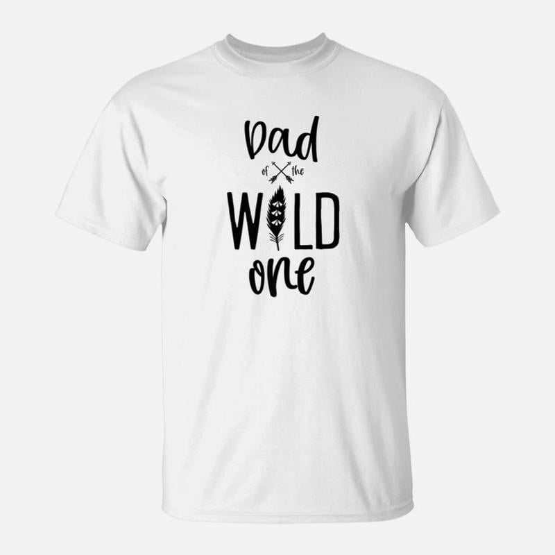 Dad Of The Wild One Boho Feather 1st Birthday Father Premium TShirt ...