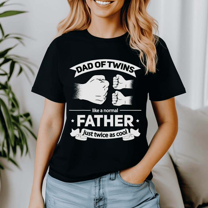 Dad Of Twins 2024 Father Twice As Cool Fathers Day Twin Dad, Happy ...