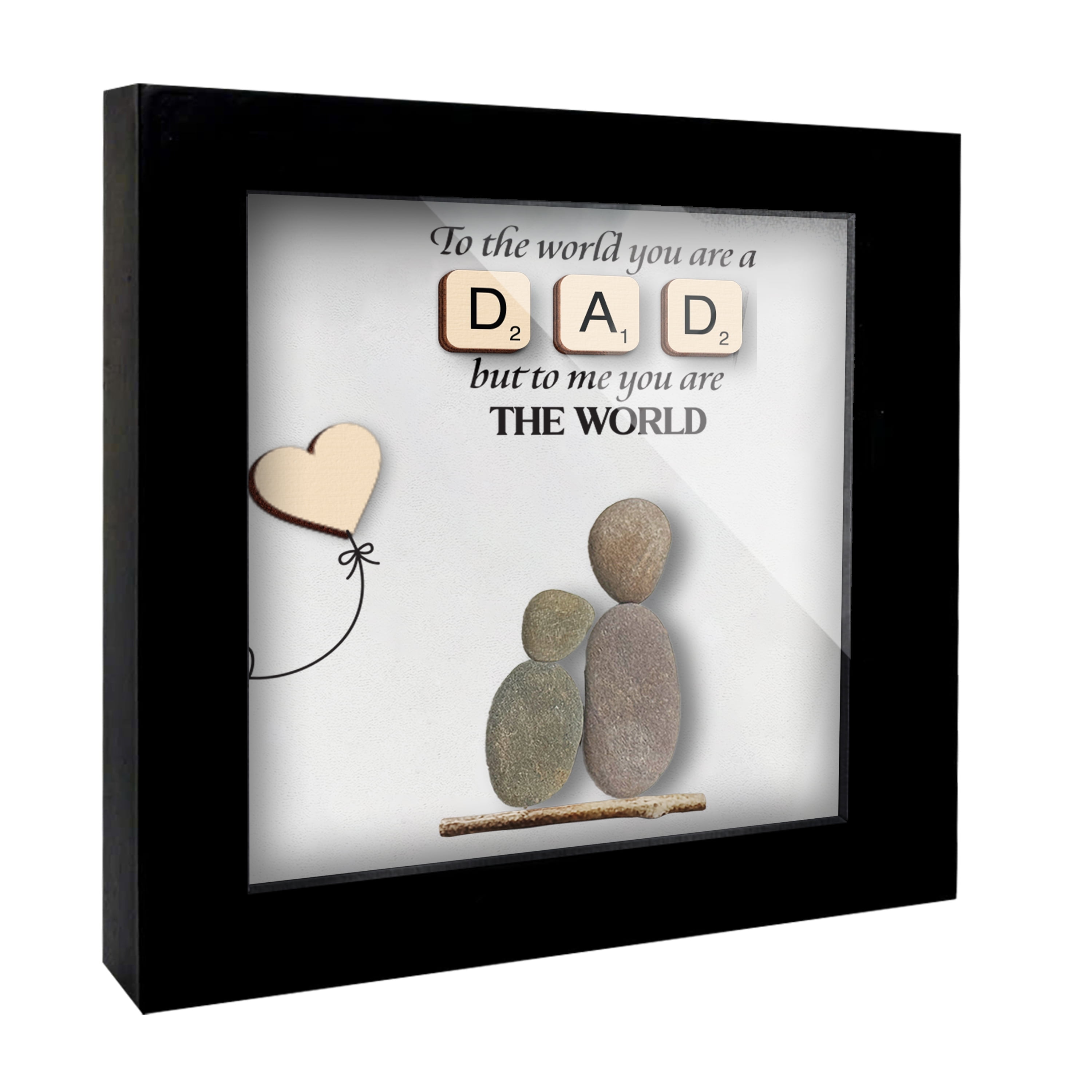 Dad Pebble Art Framed Thank You Plaque To the World You Are a Dad ...