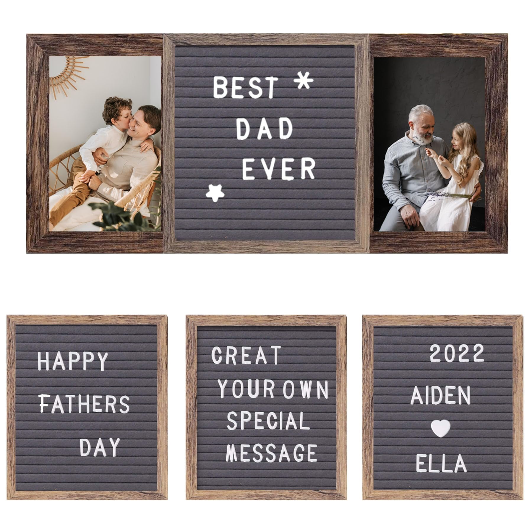 Dad Picture Frame Personalized for Fathers Day Gift, Custom Wooden ...
