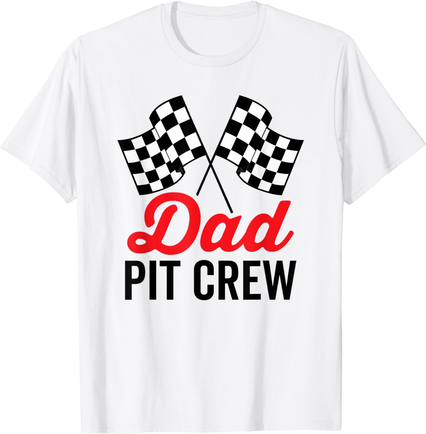 Dad Pit Crew for Racing Party Costume Black Text T-Shirt - Walmart.com