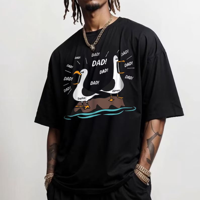 Dad Seagull Design For Dads T-Shirt - Walmart.com