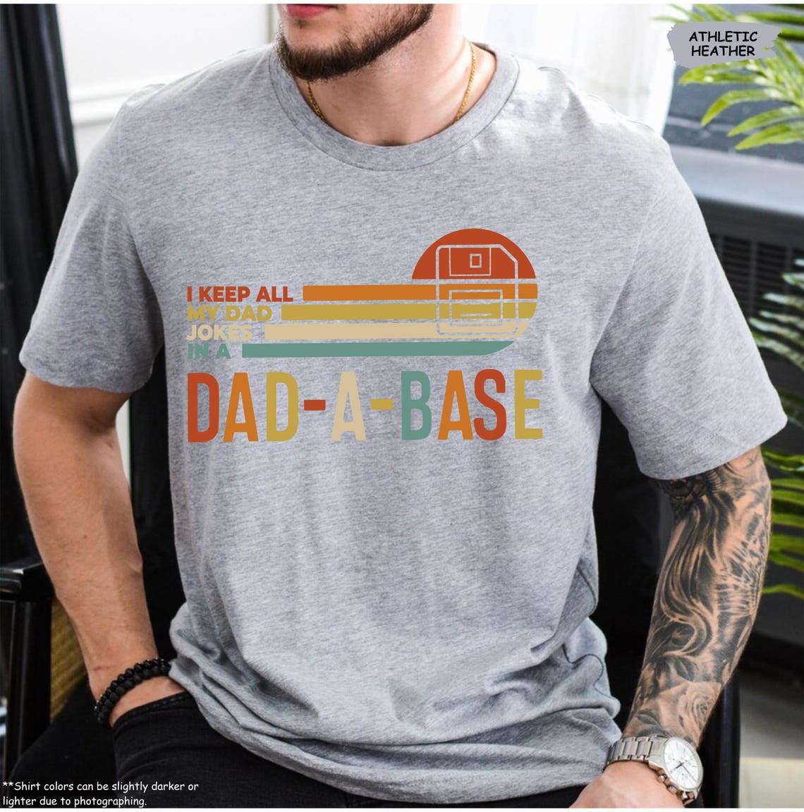 Dad Shirt I Keep All My Dad Jokes in a Dad-a-Base, Geeky Father’s Day T-Shirt, Nerdy Pun Tee for ...