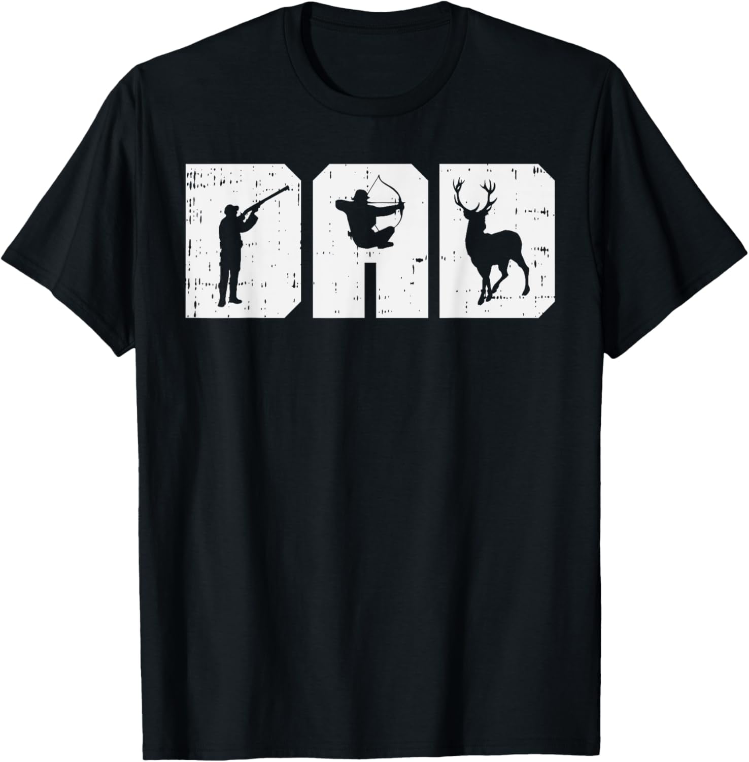 Dad Shooting Archery Deer Archer Bow Hunting Hunter Men Gift T-Shirt ...