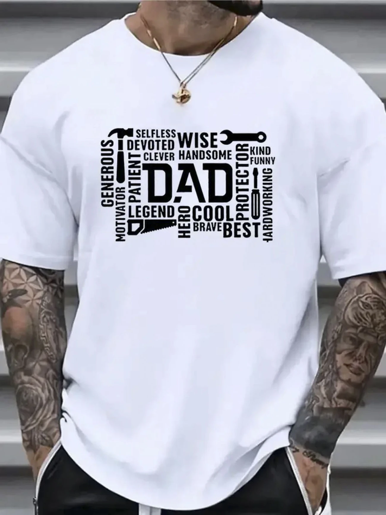 Dad Slogan Printed T-Shirt, Retro Fun, Retro 180G, 100% Cotton T-Shirt ...